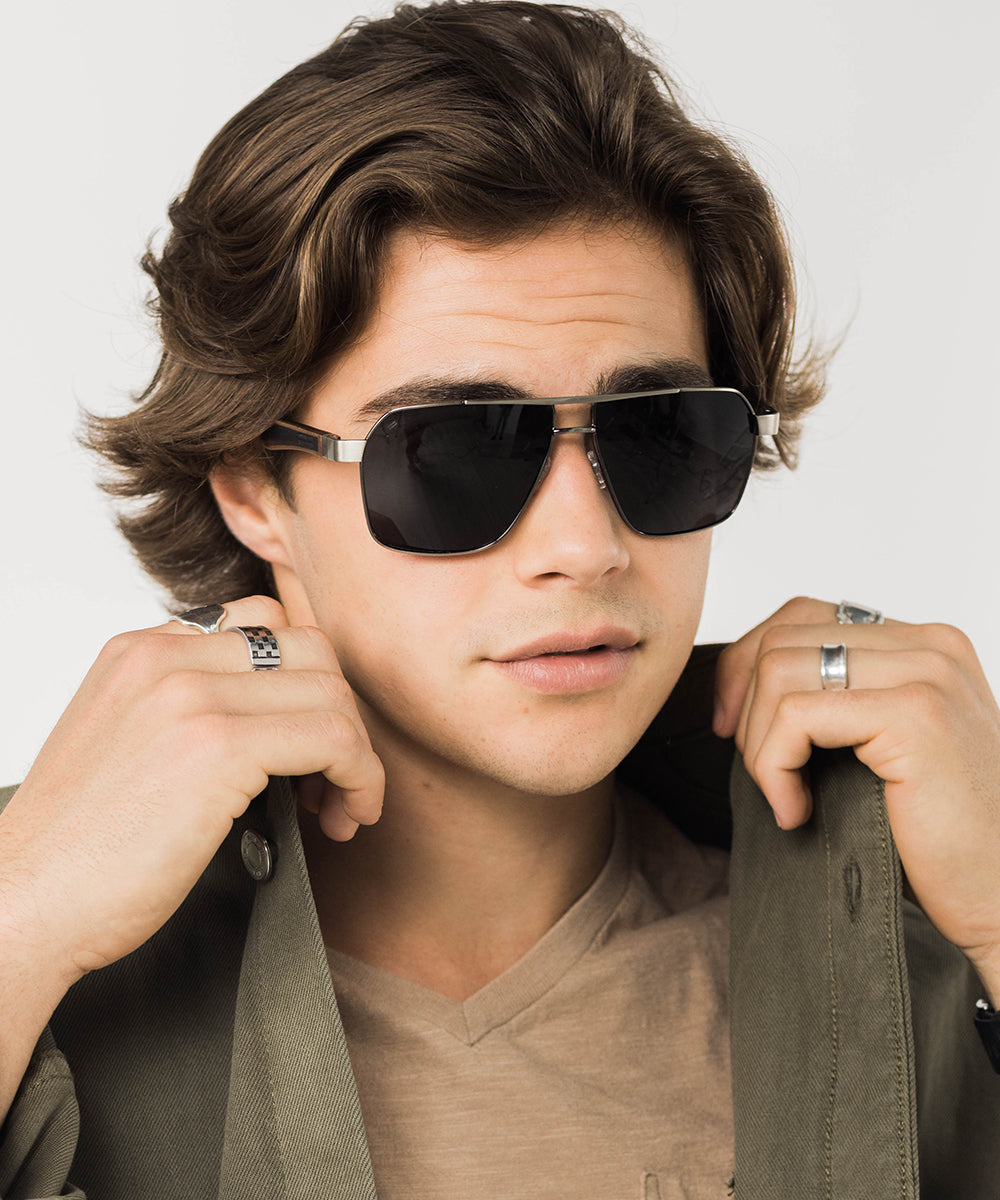 Pierce - Metal & Wood Sunglasses - TommyOwens